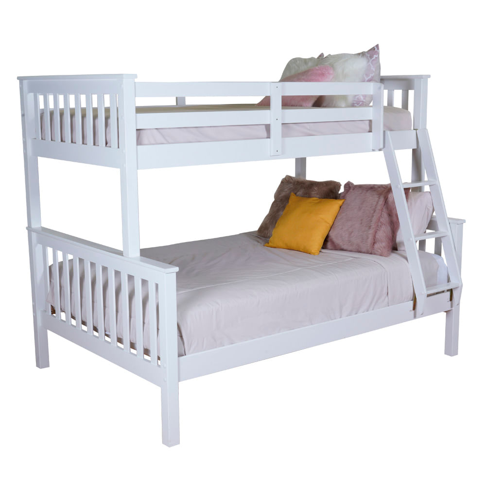 Litera Paris |Twin - Full Blanca -Muebles El Bosque