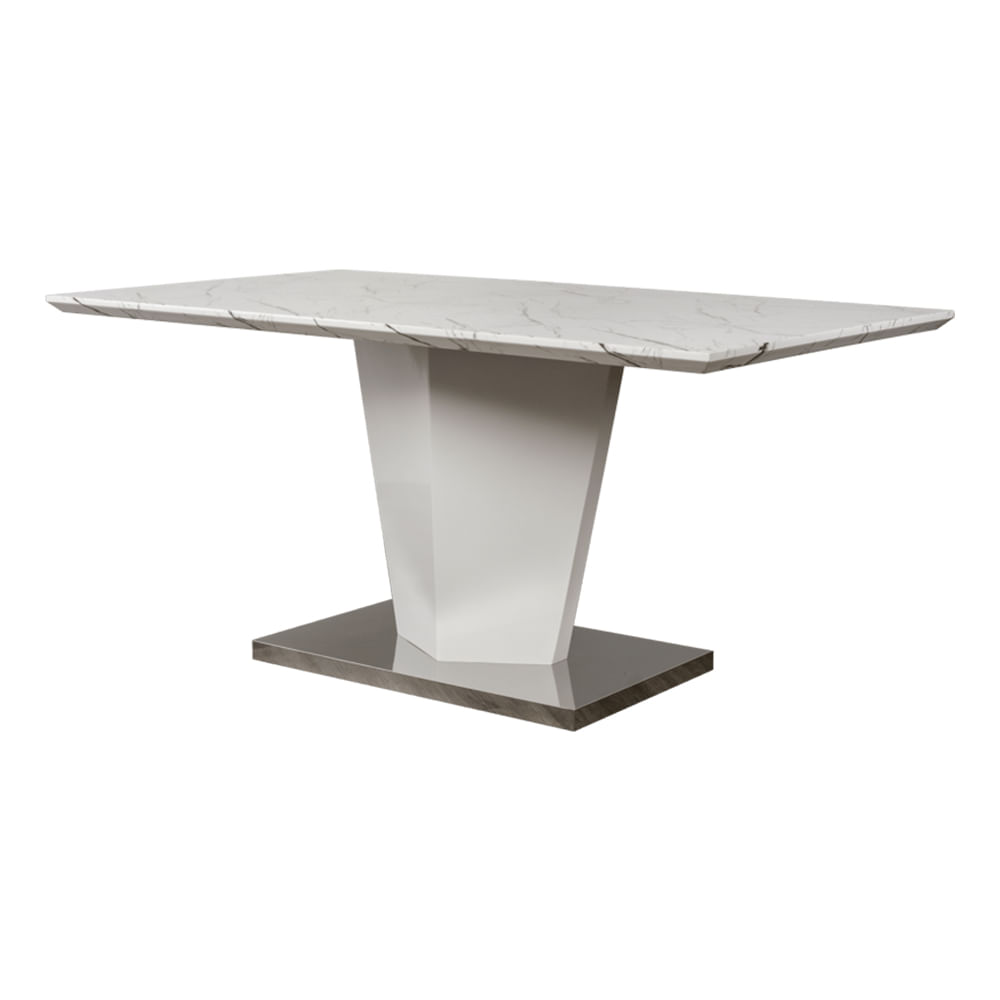 Mesa de Comedor Rectangular Mark 200x100 |Blanco Marmoleado - El Bosque