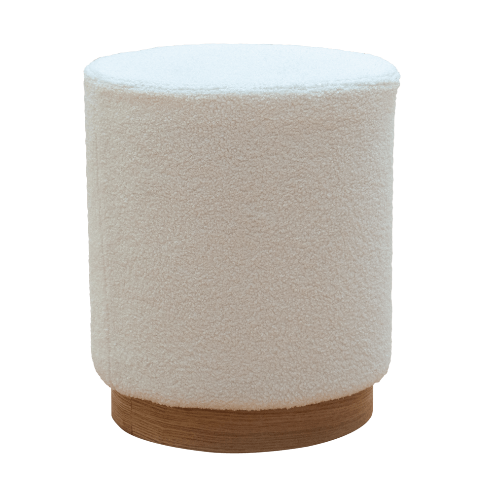 Puff Redondo Parma | Blanco - El Bosque Muebles