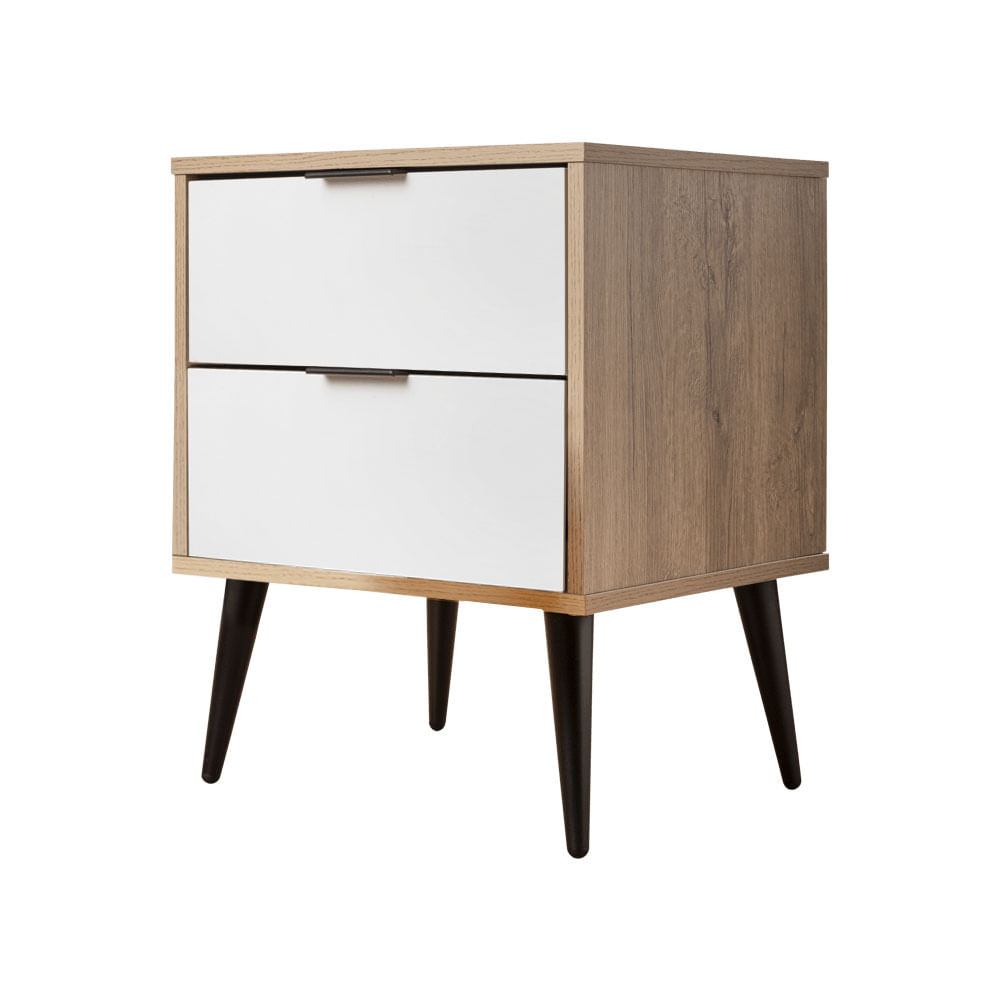 Velador Debra 2c | Bi Color Roble Oscuro/BlancoEl Bosque