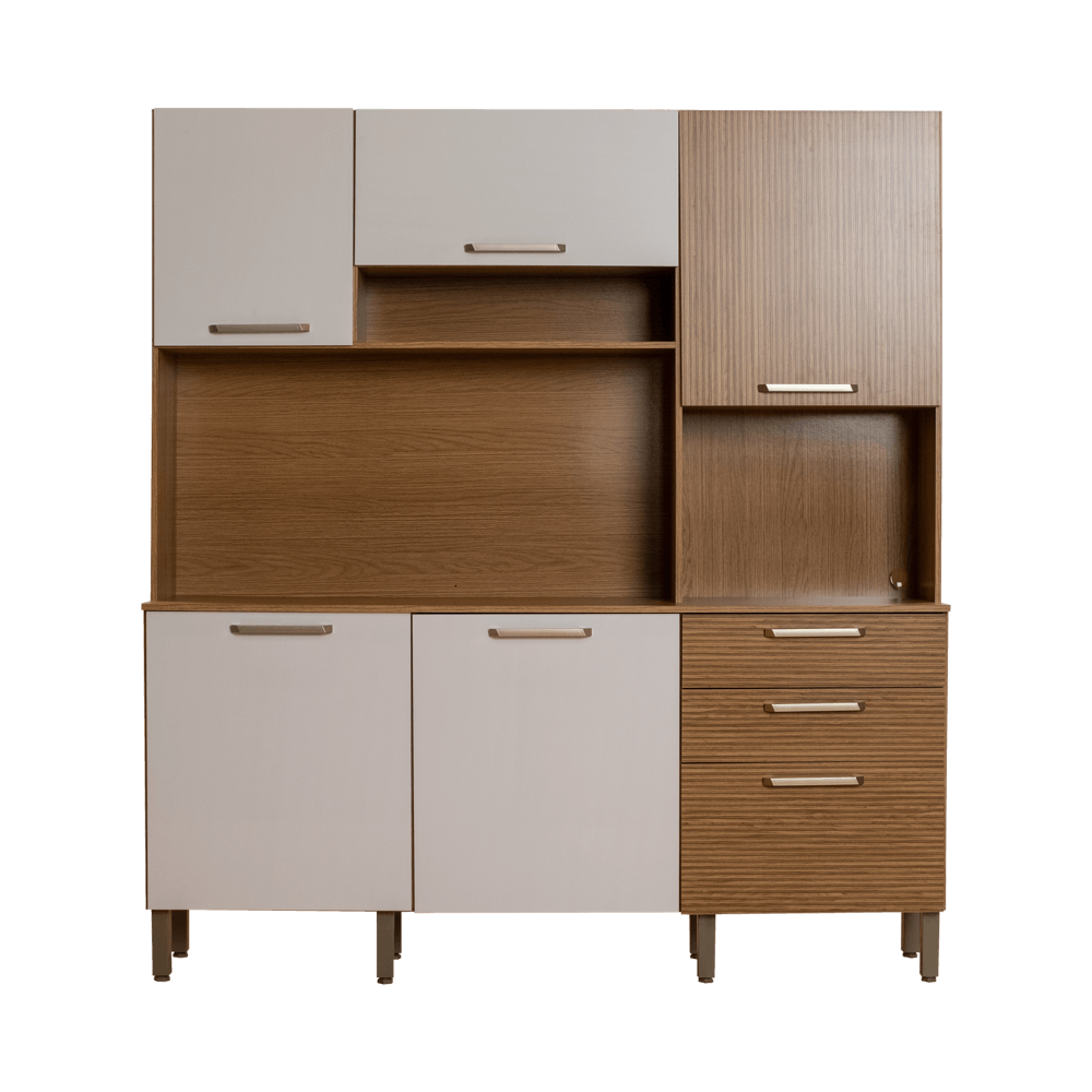 Mueble De Cocina Ferrara | Bi Color Freijo / Supremo- El Bosque Muebles