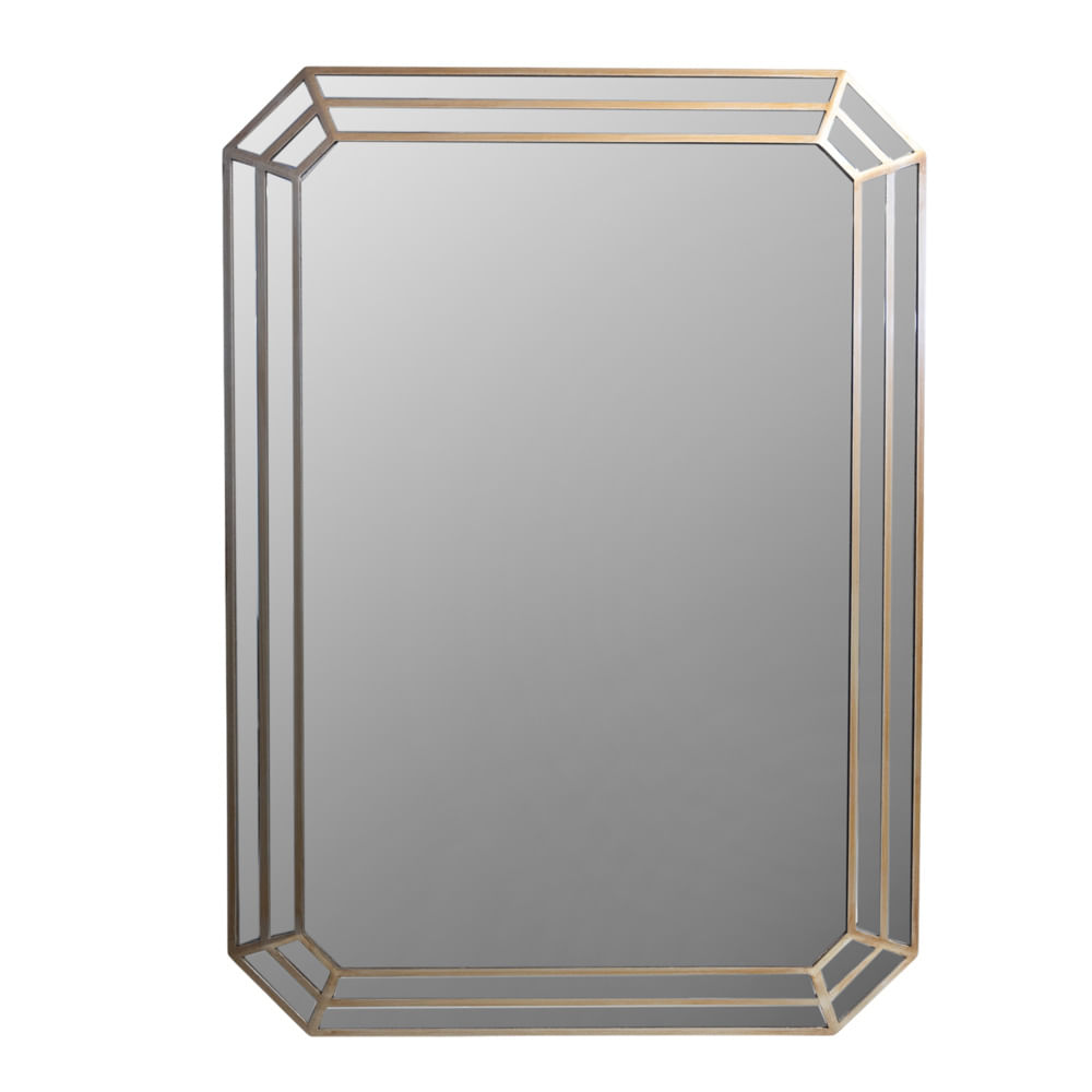 Espejo Rectangular Vitral | Dorado - El Bosque