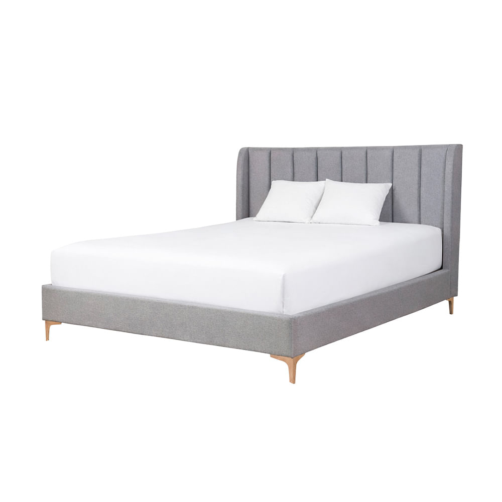 Cama Georgia |Queen 2 ½ Plazas Gris - El Bosque