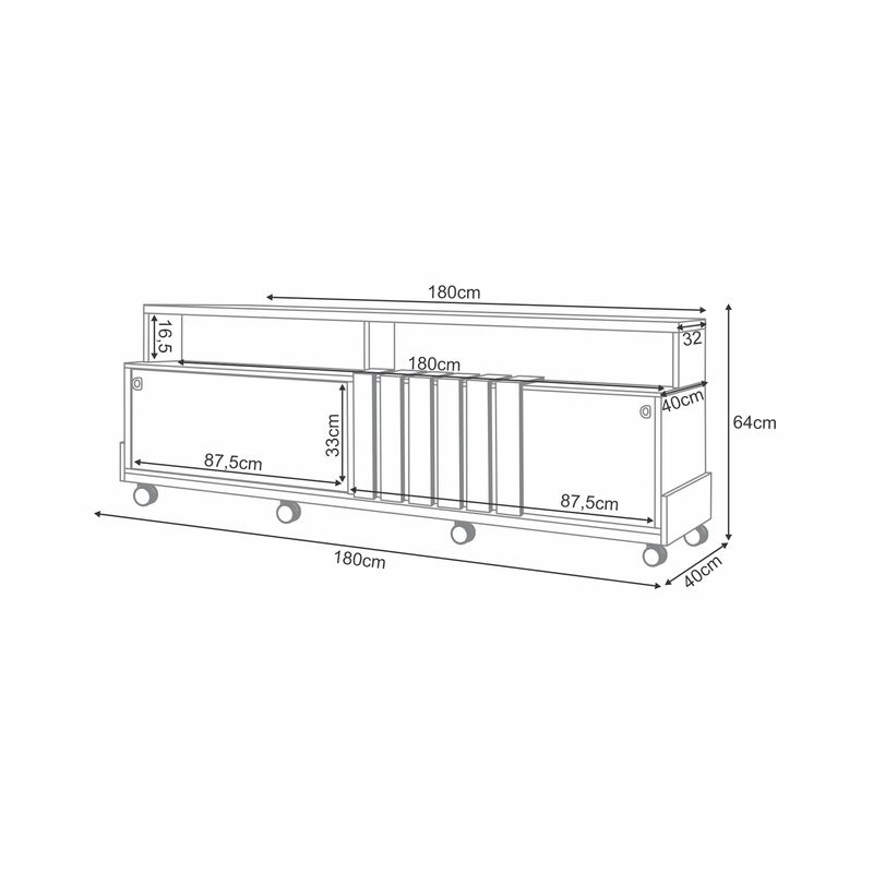 Mesa Para Tv Graci 70" | Bi Color - El Bosque